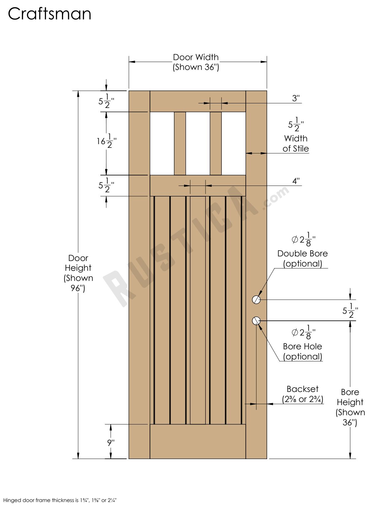 Craftsman Barn Door: Craftsman Style Hinged Doors | Rustica